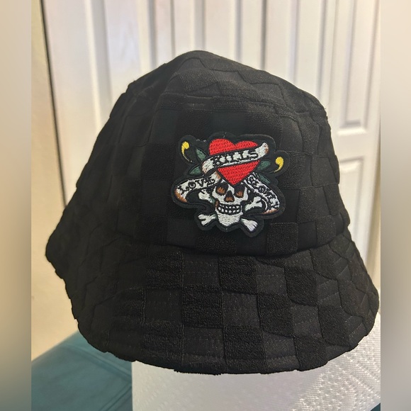 Ed Hardy | Accessories | Ed Hardy Black Bucket Hat With Skull Design ...